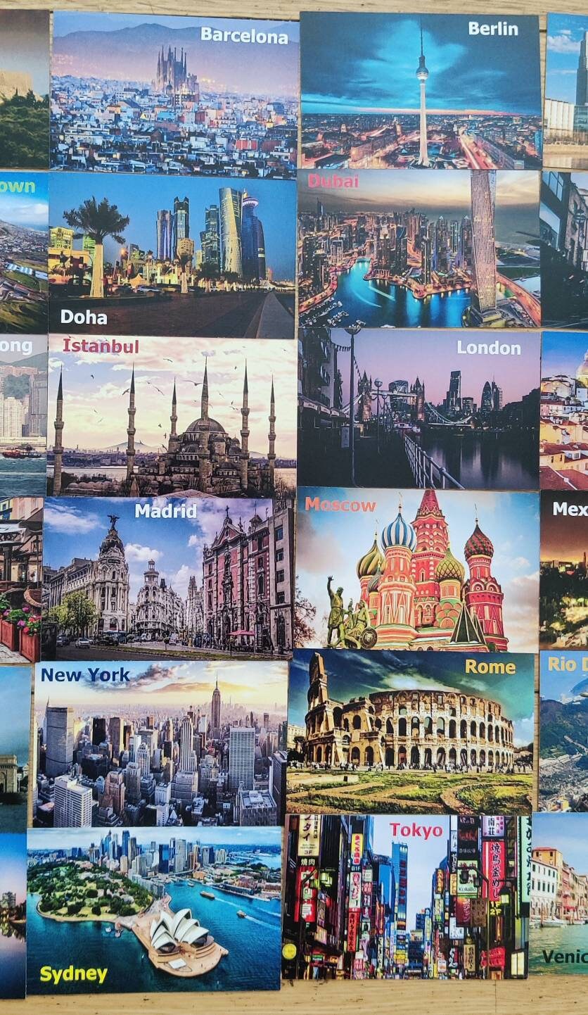 Memory Card Game Cities of the World for Kids & Adults 30 Sets / 60 ...