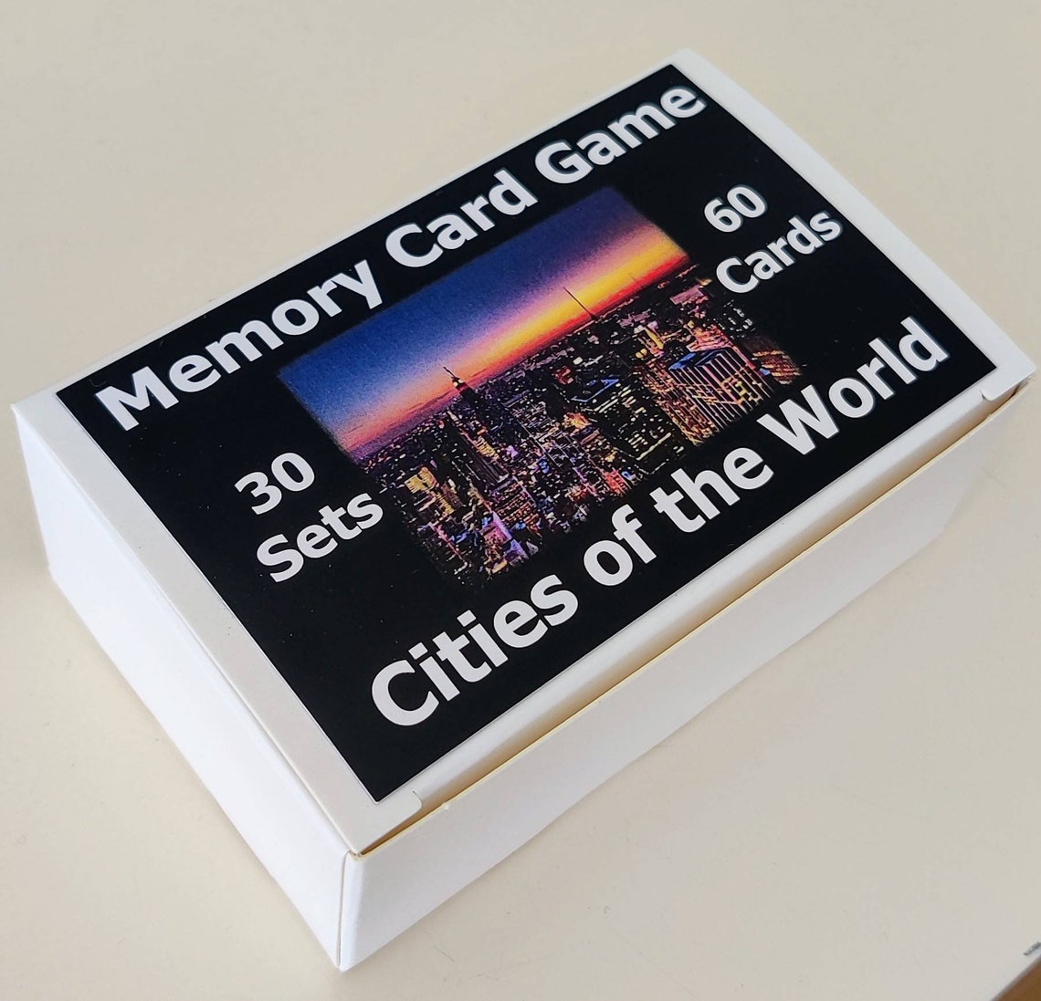 Memory Card Game Cities of the World for Kids & Adults 30 Sets / 60 ...