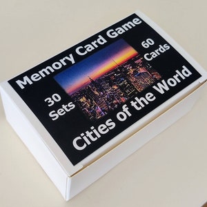 Memory Card Game Cities of the World for Kids & Adults 30 Sets / 60 ...