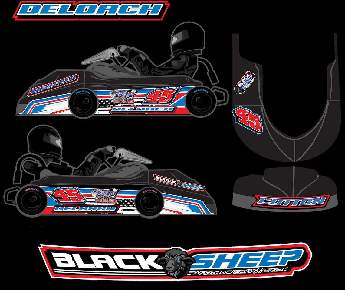 Go Kart Flat Kart Racing Wrap - Etsy