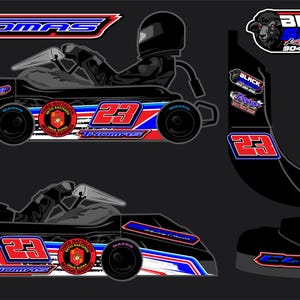 Go Kart Flat Kart Racing Wrap - Etsy