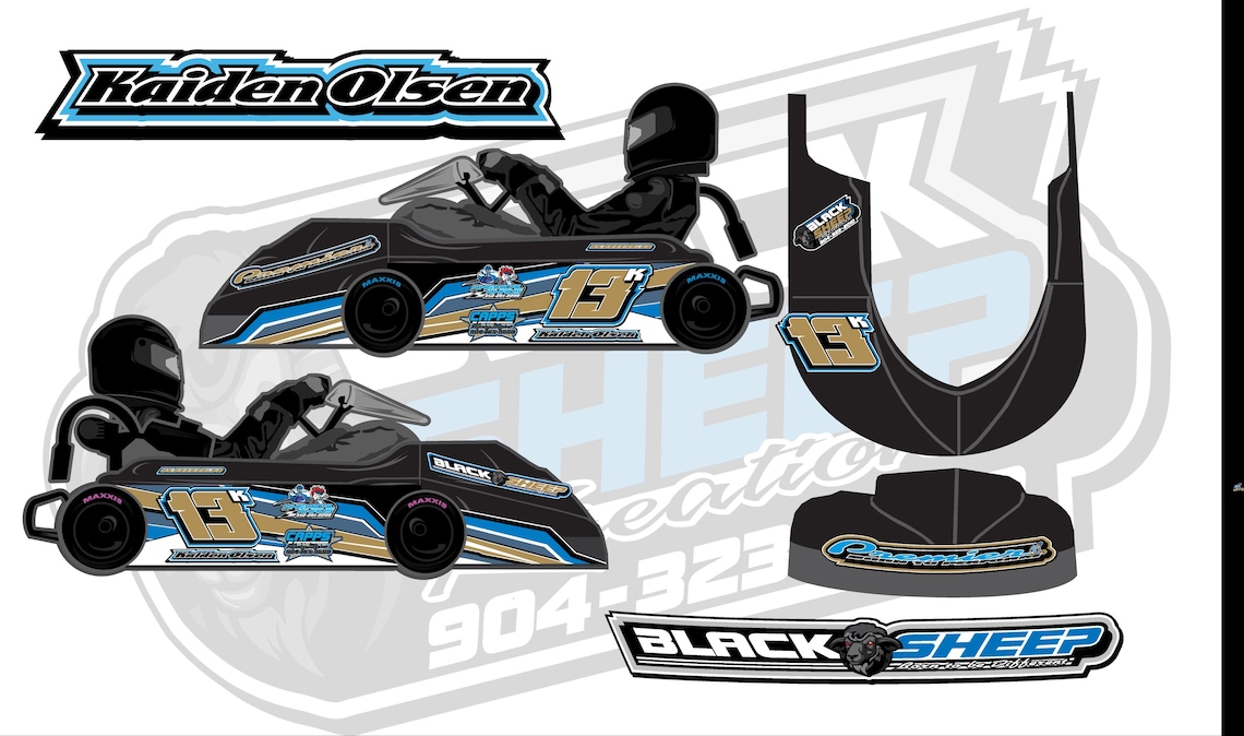 Go Kart Flat Kart Racing Wrap - Etsy