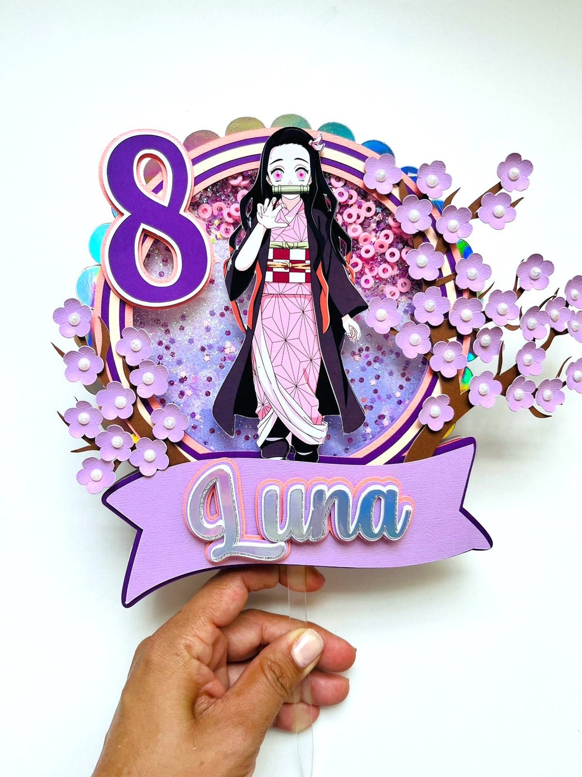 MANGA Nezuko Anime Cake Topper in Digital Template SVG for Plotter ...