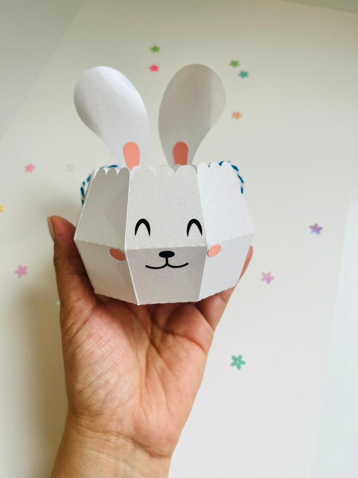 Easter Bunny Basket Box Template - Etsy