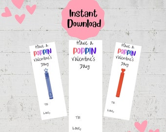 Wishing You a Poppin' Valentine's Day Pop Bubble Fidget Favor Tags ...