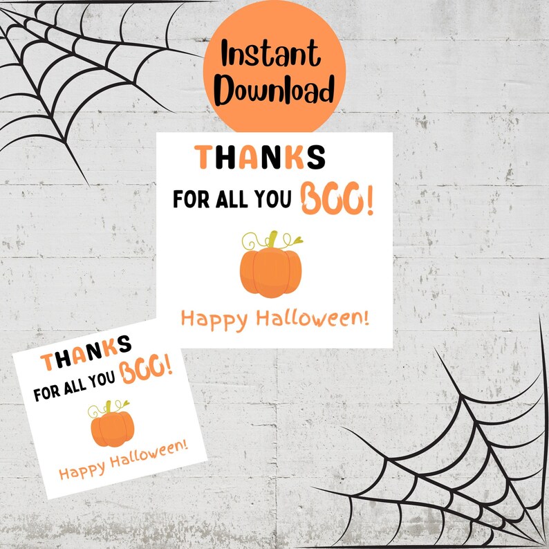 Thanks for All You BOO - Printable - Etsy