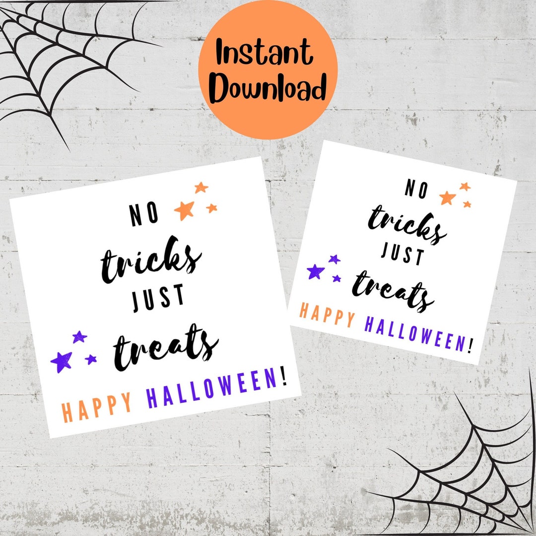 No Tricks Just Treats Happy Halloween - Etsy