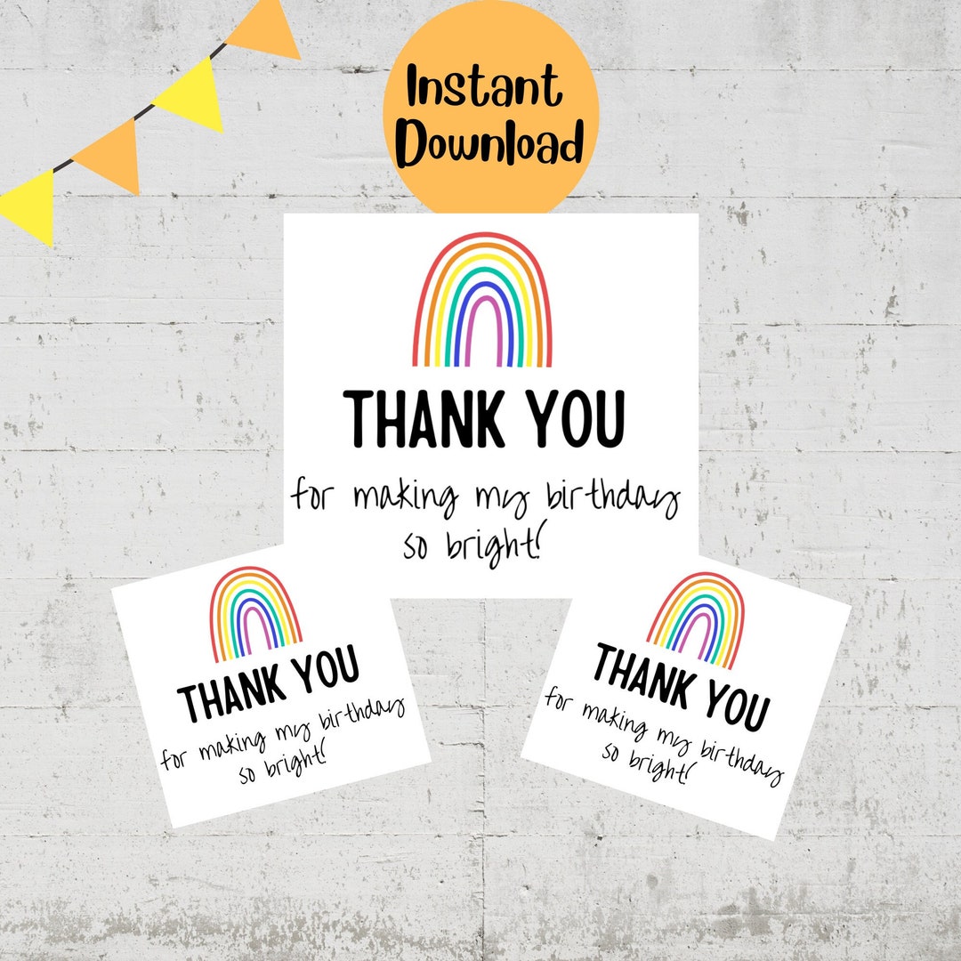 Bright Birthday / Birthday Tag / Thanks for Making My Birthday Bright ...