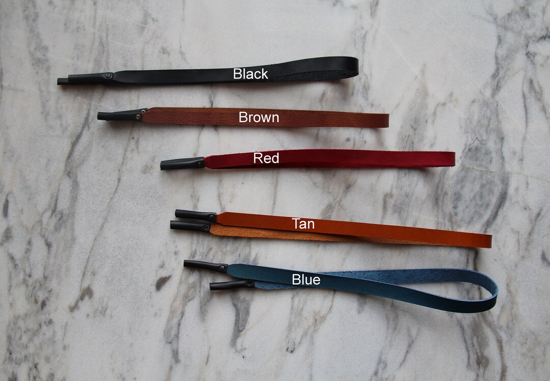 Monogrammed Leather Sunglasses Strap Handcrafted Full Grain Leather ...