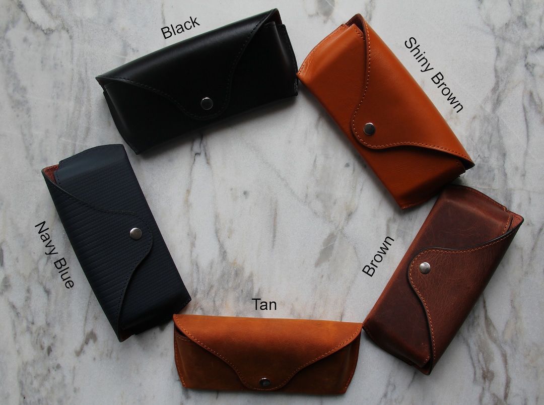 Custom Ray-ban Case Leather Sunglasses Case-glasses Case Whiskey Saddle ...