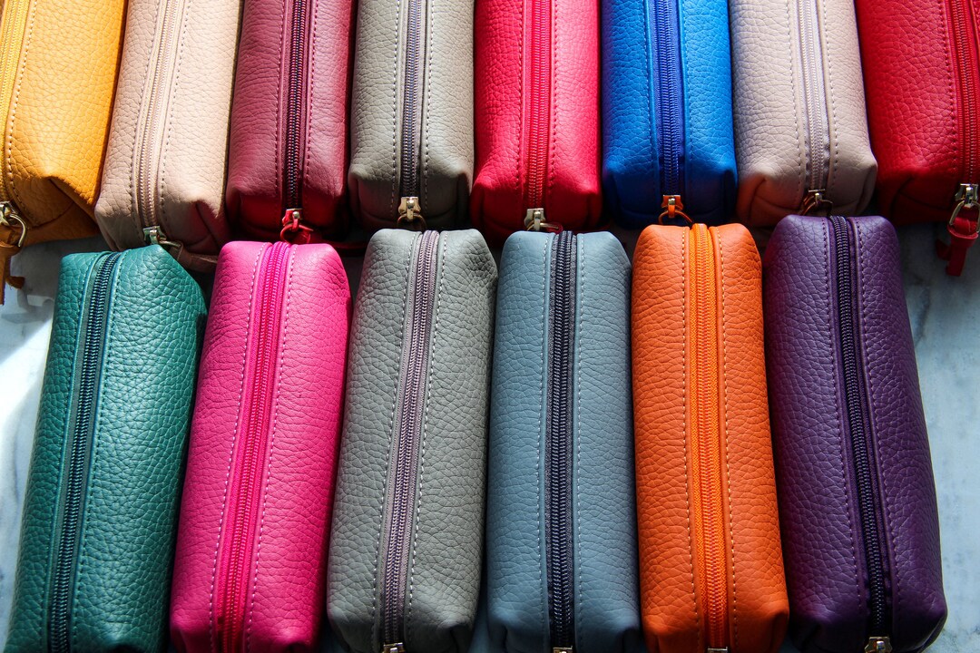 Custom Pencil Case Leather Pen Pouch Zipper Pouch Customized Makeup ...