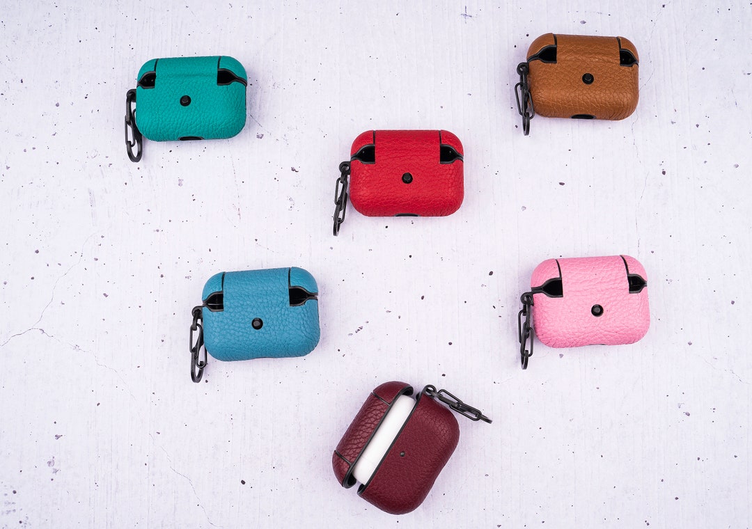 Full Grain Leather Custom AirPod Case Airpods 1-2 Pro Case Cute ...