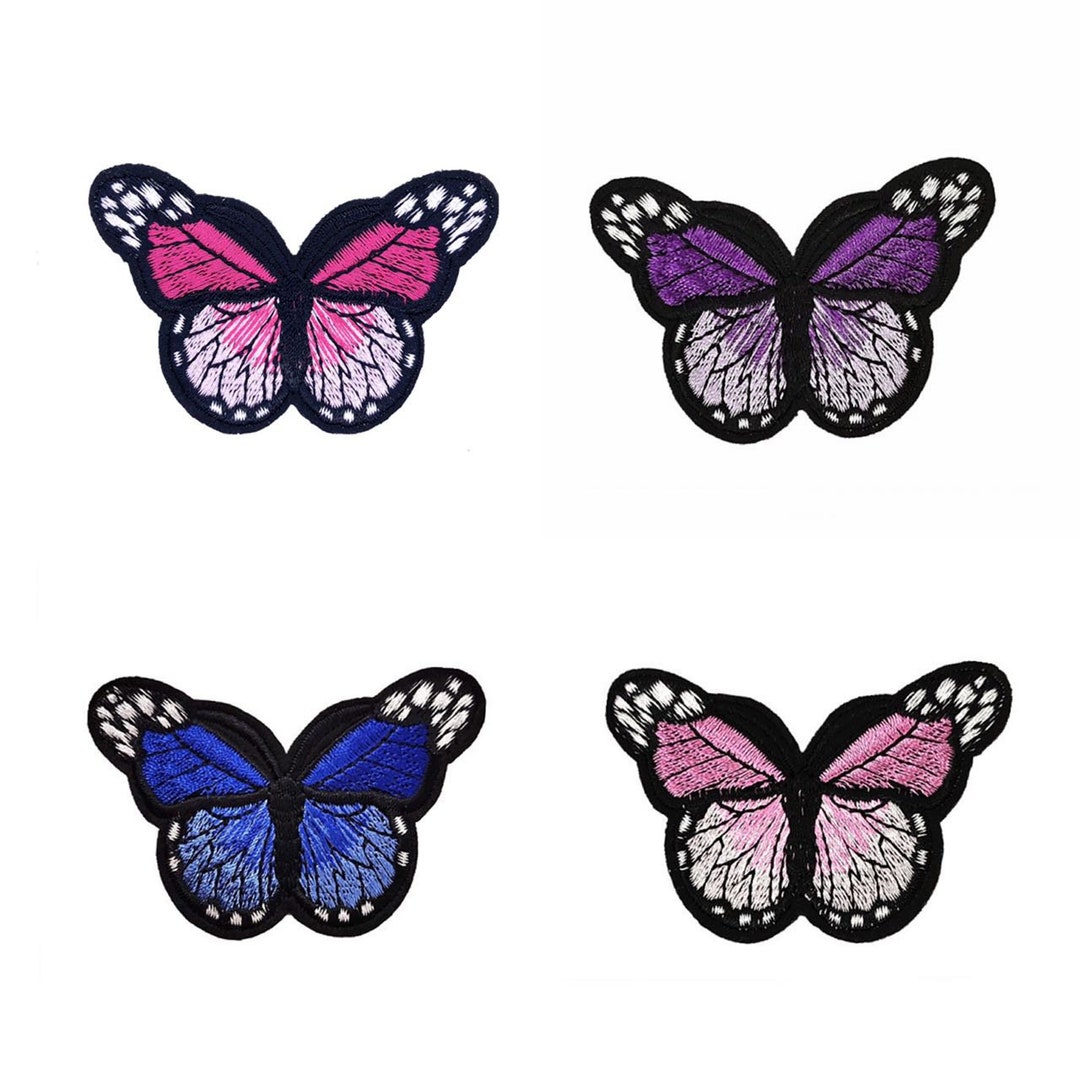 Butterfly Embroidered Patch- Iron on Patch- Sew On- Multicolor ...