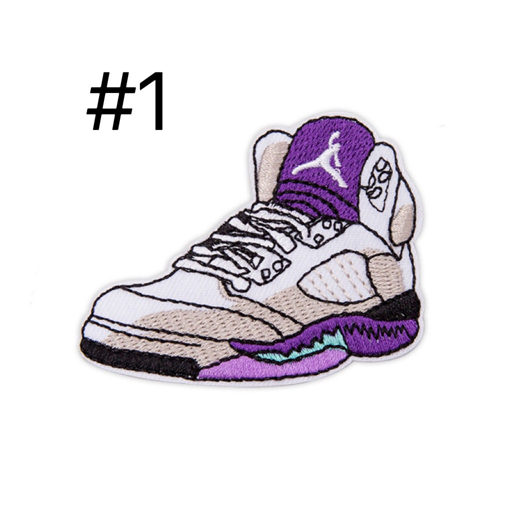Embroidered Patch Shoe Sneaker Patch Iron on Patch Sew on Clothing Bag ...