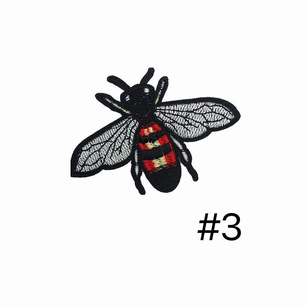 Bee Embroidered Patch Insect Iron on Patch Sew on Clothing Accessories ...
