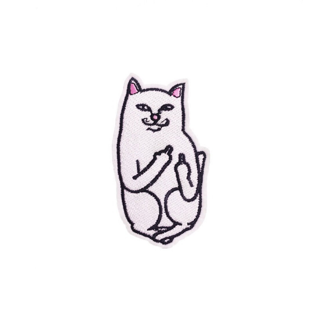 Patches Embroidered Silly Cat Patch Iron on Sew on Clothing Accessories ...