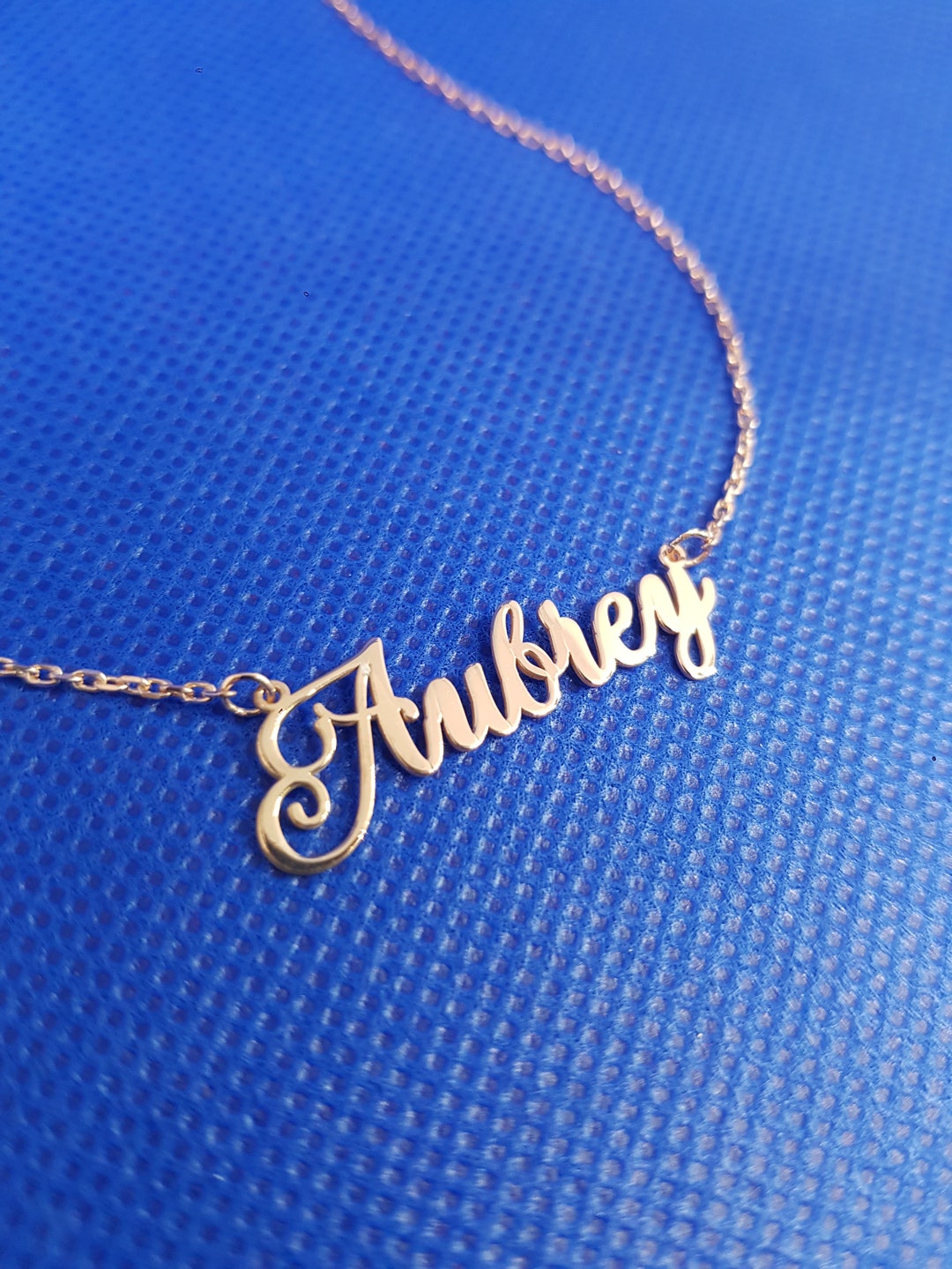 14k Gold Color Name Necklace Personalized Name Necklace Gold Name