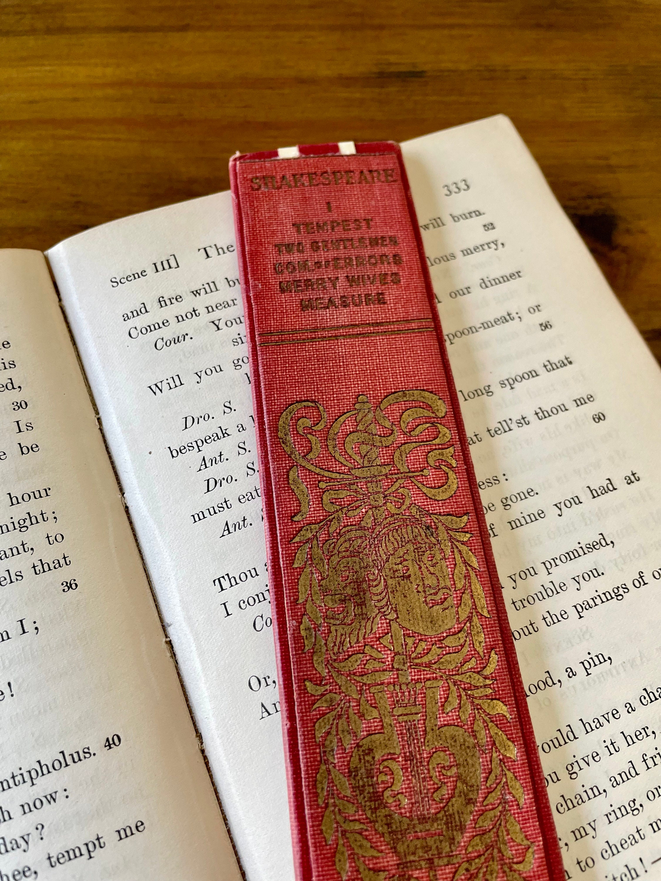 Shakespeare Upcycled Bookmarks Salvaged Book Spines Upcycled Books ...