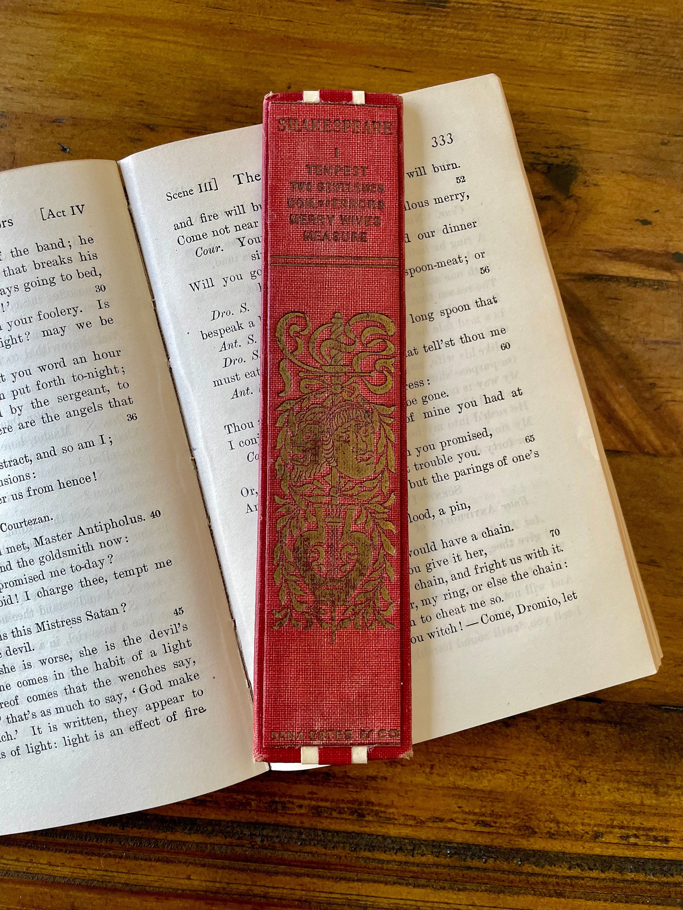 Shakespeare Upcycled Bookmarks Salvaged Book Spines Upcycled Books ...