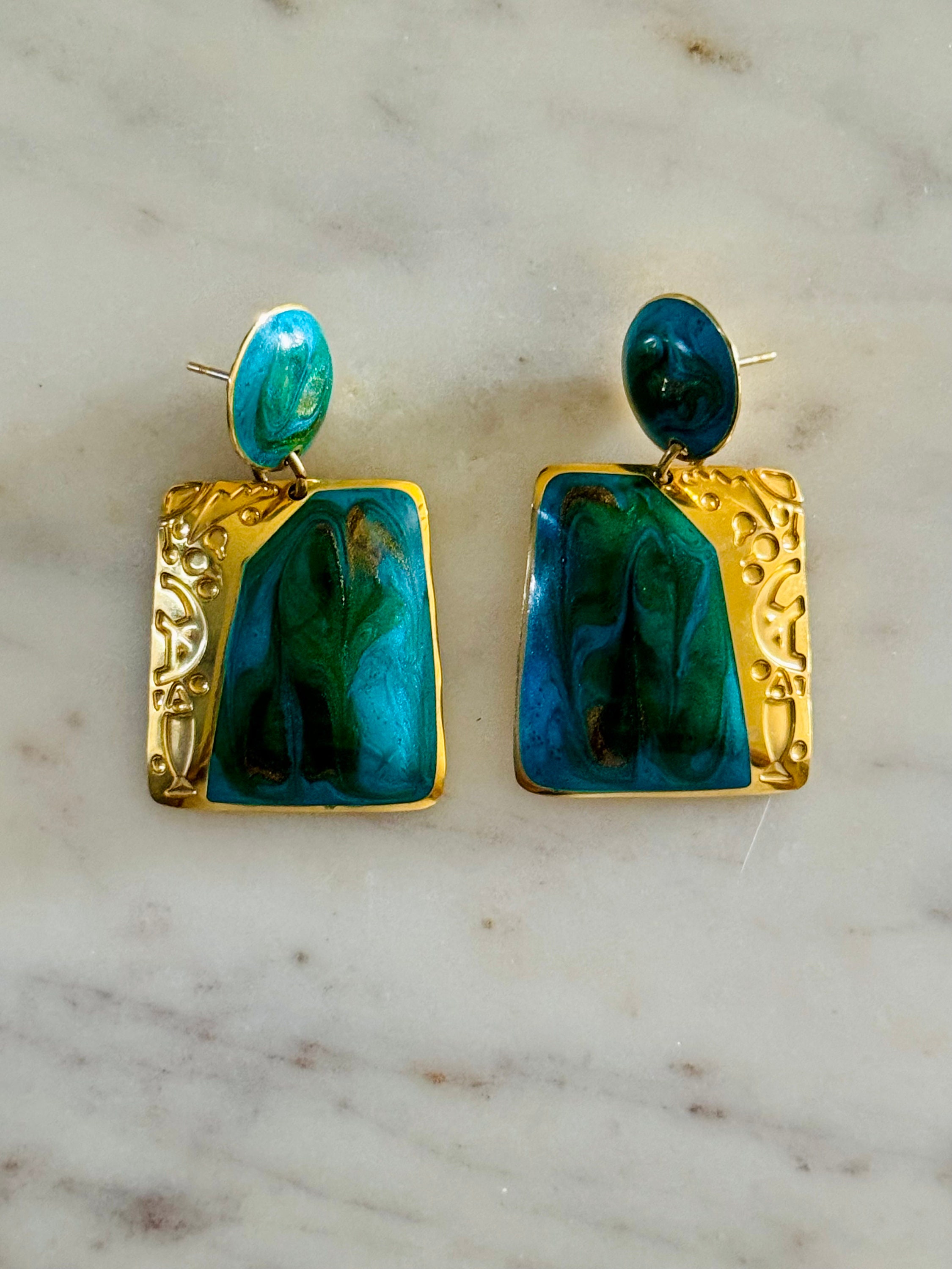 Vintage Abstract Statement Earrings Set of 5 Abstract Earrings for ...