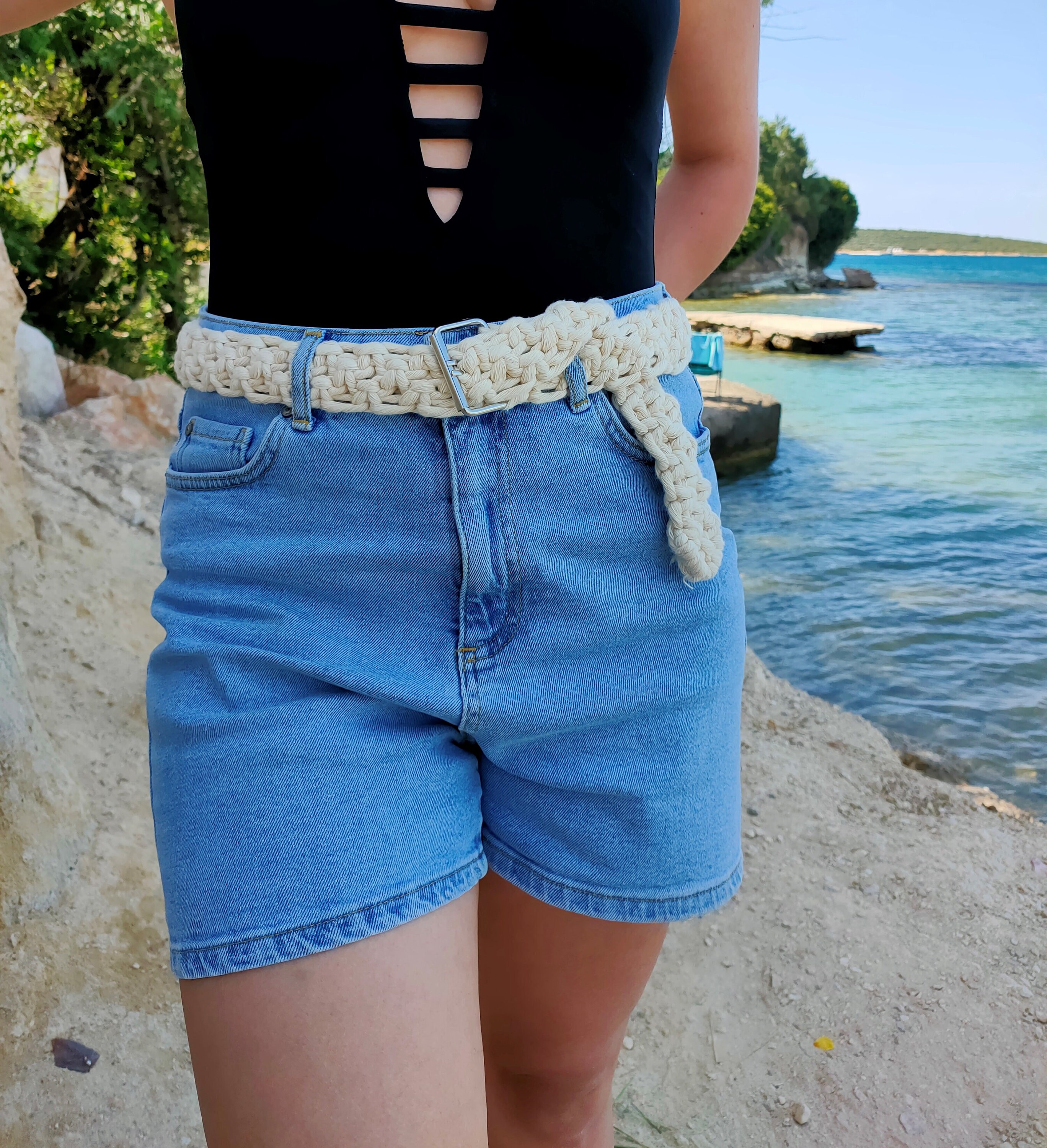 Ivory Macrame Small Belt Bag, Macrame Purse ,macrame Wallet , Summer ...