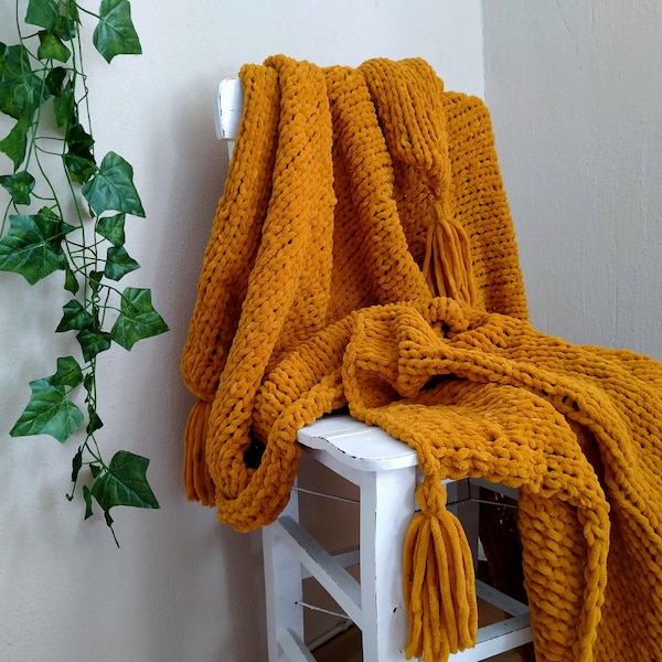 Mustard Blanket - Etsy