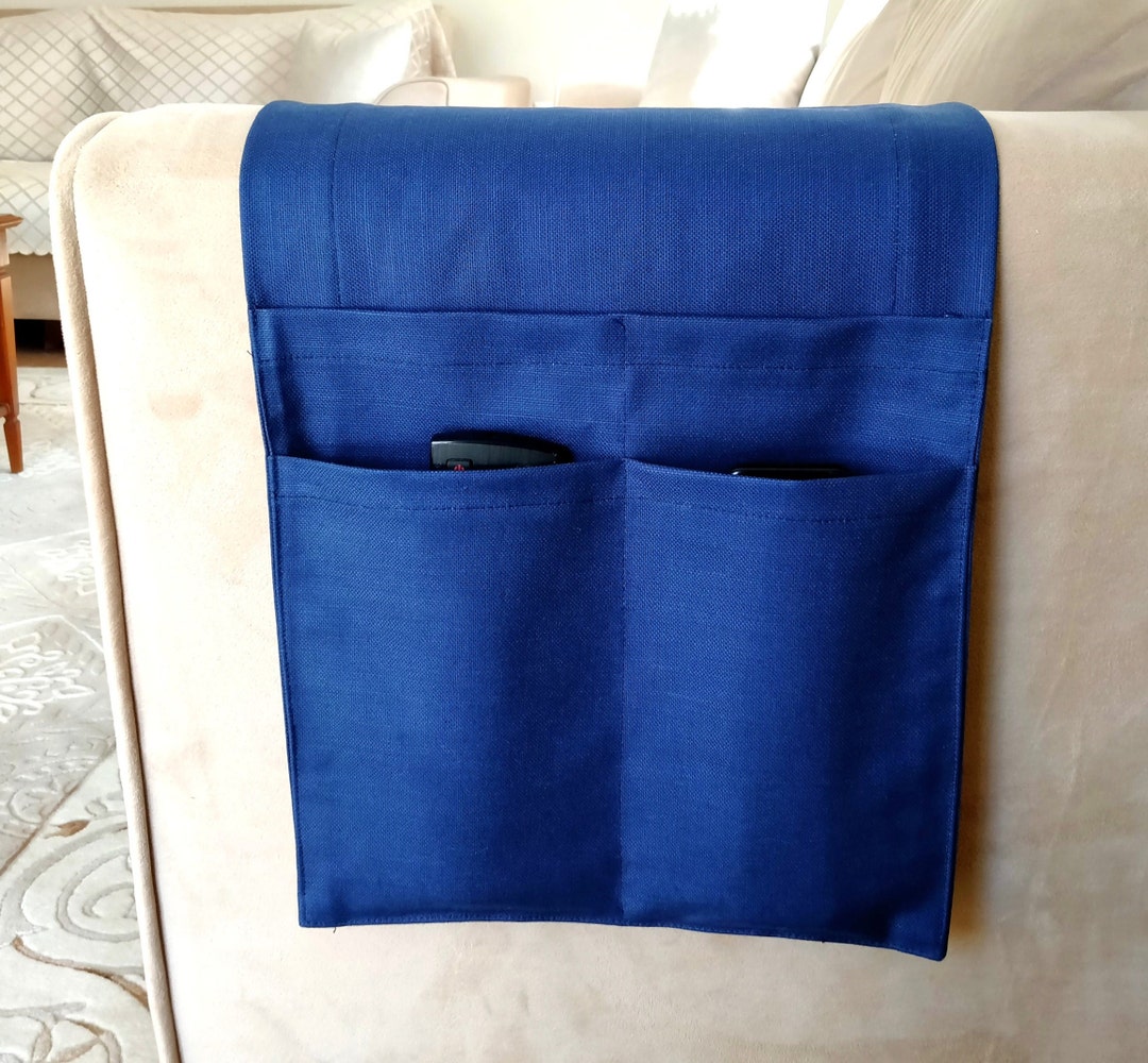 Canvas Fabric Remote Control Holder,storage Basket,canvas Armchair ...