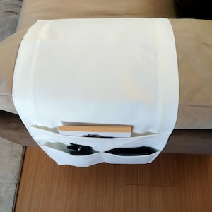 White Canvas Fabric Remote Control Holder,storage Basket,canvas ...