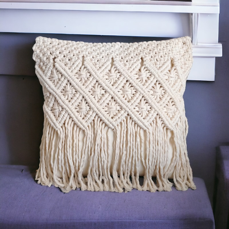 Macrame Pillow - Etsy