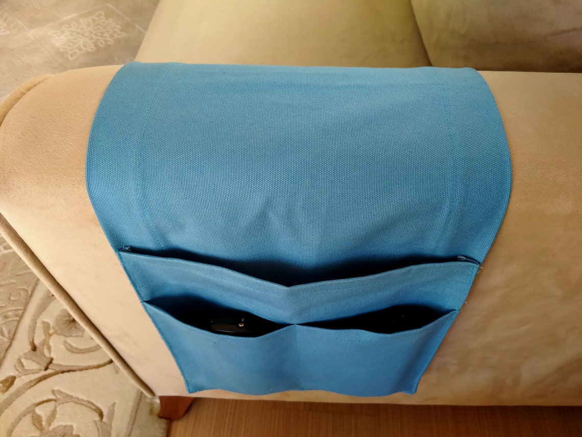 Armrest Organizer,canvas Fabric Remote Control Holder,storage Basket ...