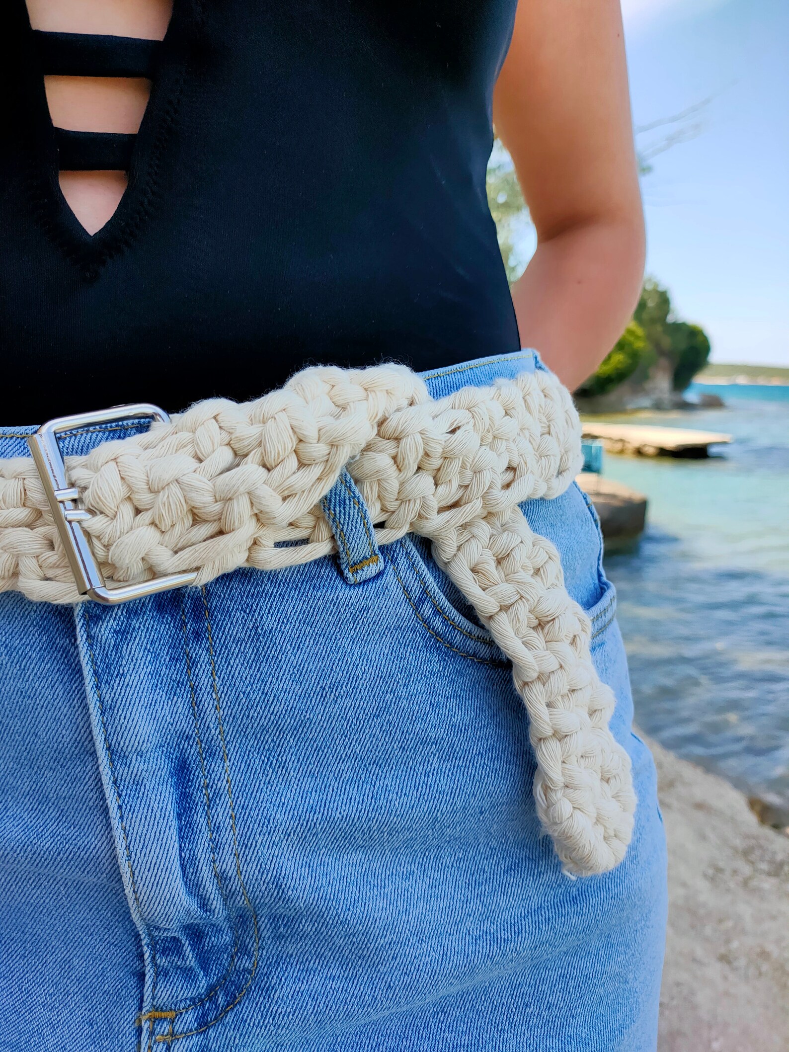 Ivory Macrame Small Belt Bag, Macrame Purse ,macrame Wallet , Summer ...