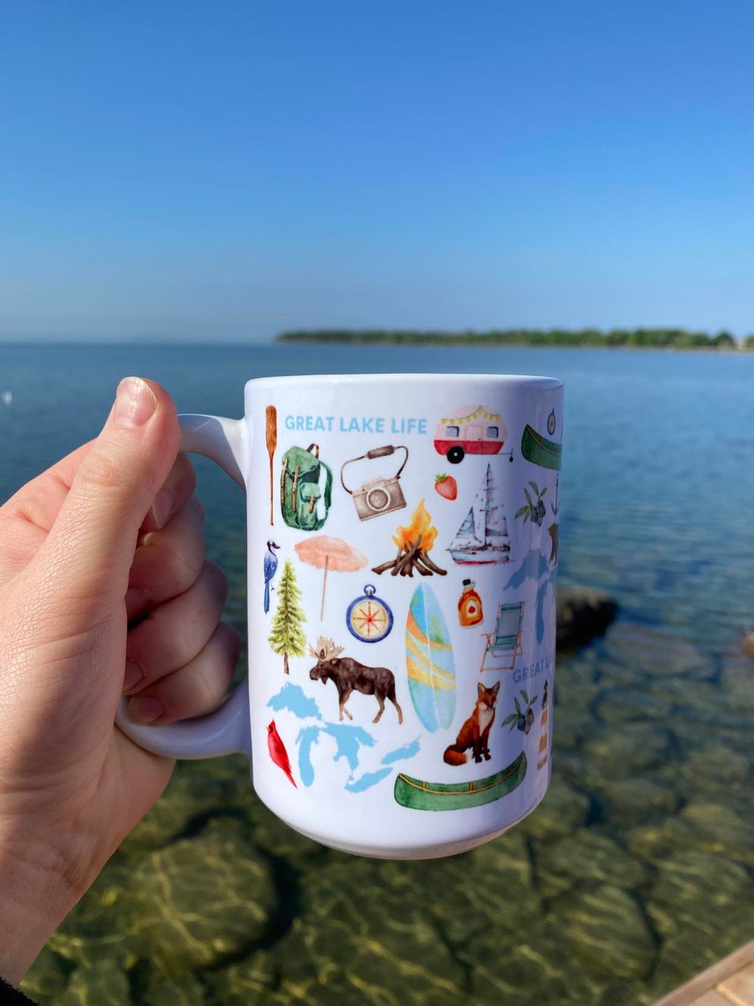 Live the Great Lake Life Mug | 15 Oz. | Great Lake Life | Lake Life ...