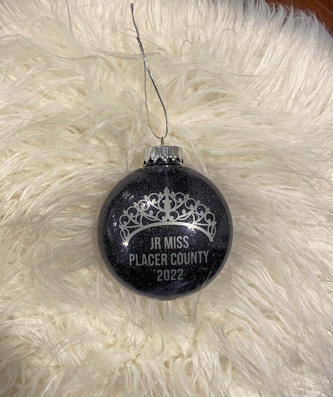 Title Ornament Custom Glitter Pageant Crown Flat Ball Plastic - Etsy