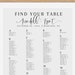 DIGITAL Seating Chart Template - Wedding Seating Chart - Find Your ...