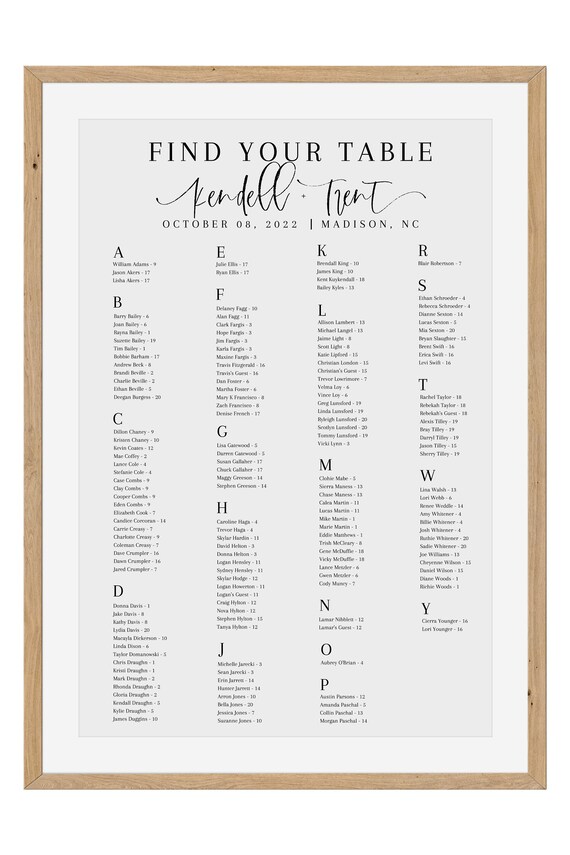 Digital seating chart wedding 60 photos - Astyledwedding.com