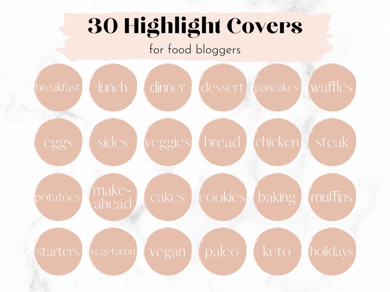 Instagram Highlight Covers for Food Bloggers | Food Blog Highlight ...