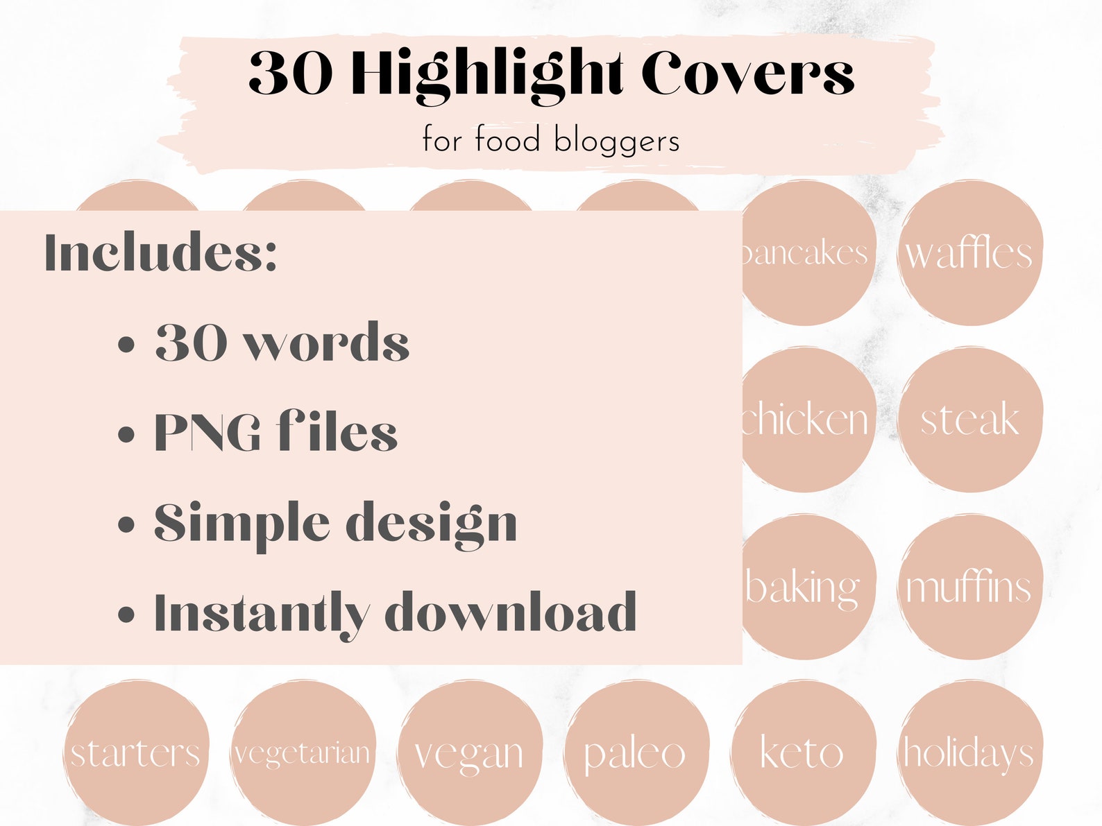 Instagram Highlight Covers for Food Bloggers | Food Blog Highlight ...