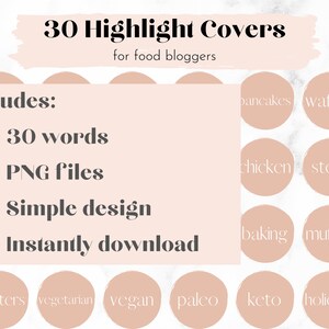 Instagram Highlight Covers for Food Bloggers | Food Blog Highlight ...