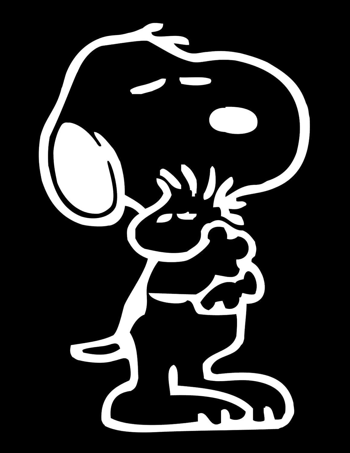 Snoopy Car Window Decal, 6 Inches, White Vinyl, Die Cut Sticker - Etsy