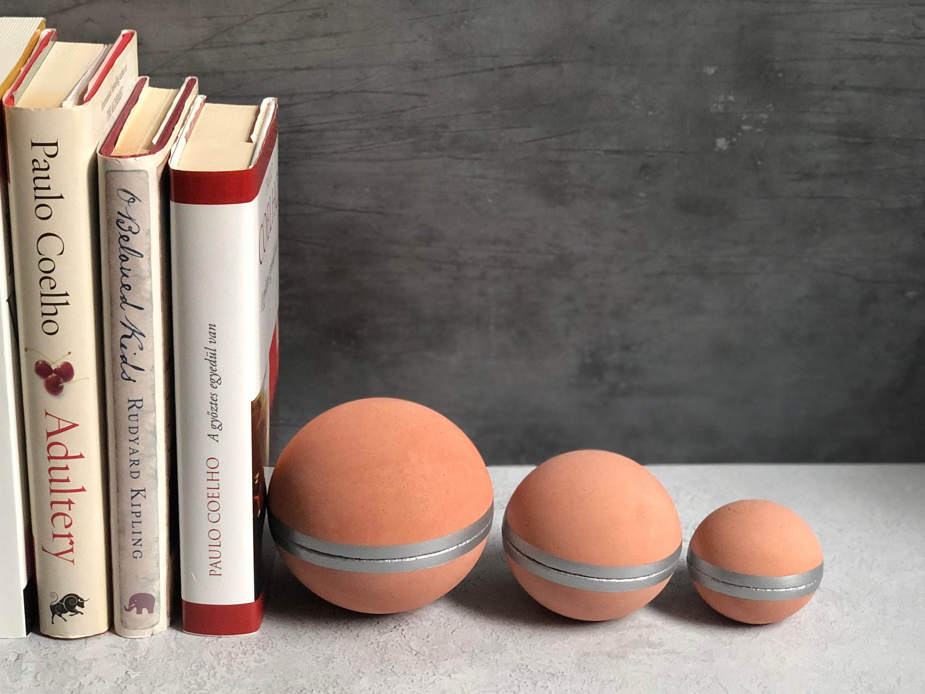 Handmade Concrete Bookend/ornament Balls (set of 3) - Etsy
