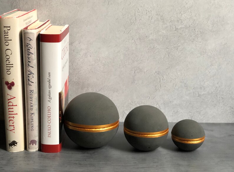 Handmade Concrete Bookend/ornament Balls (set of 3) - Etsy