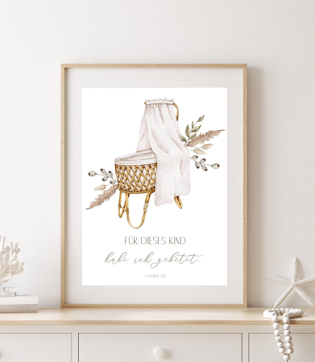 Christian Kids Poster With Bible Verse 1 Samuel 1:27 Boho - Etsy