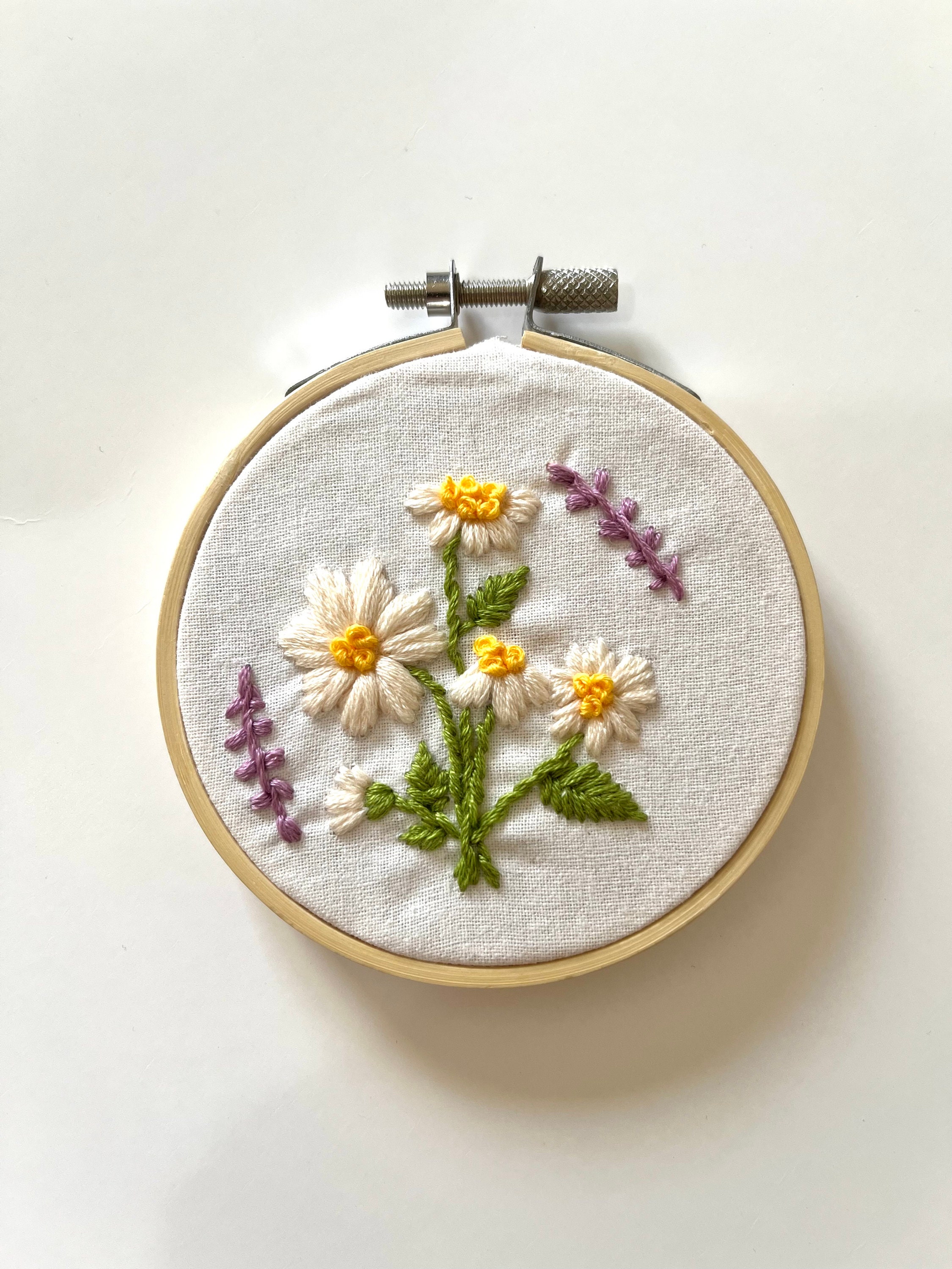 Daisy Embroidery / PDF Pattern / Digital Hand Embroidery / DIY ...