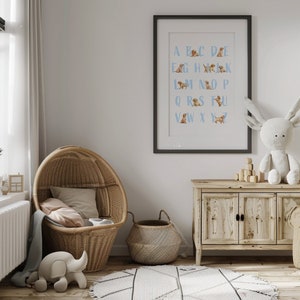 Labrador Alphabet Print, Golden Retriever Alphabet Print, Dog Alphabet ...