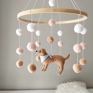 Dog Baby Mobile, Labrador Mobile Nursery, Golden Retriever Mobile, Baby ...