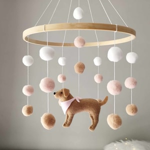 Dog Baby Mobile, Labrador Mobile Nursery, Golden Retriever Mobile, Baby ...