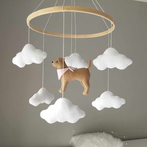 Dog Baby Mobile, Labrador Mobile Nursery, Golden Retriever Mobile, Baby ...