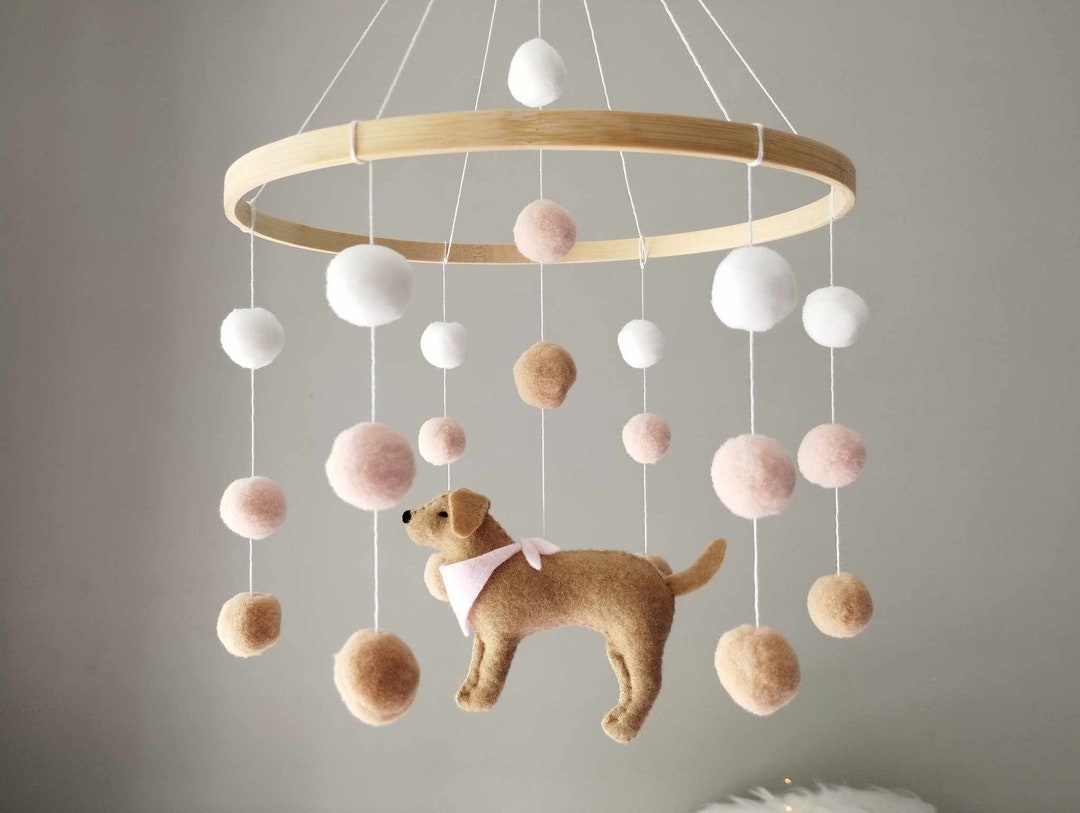 Dog Baby Mobile, Labrador Mobile Nursery, Golden Retriever Mobile, Baby ...