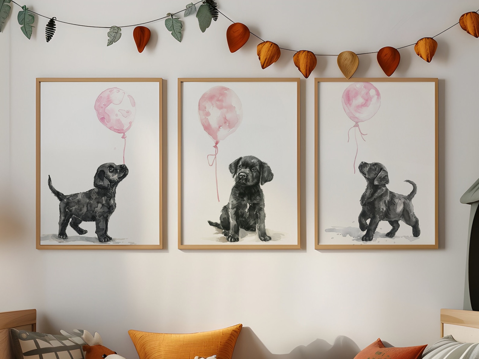 Labrador Retriever Print, Dog Nursery Print Set of 3, Puppy Wall Art ...
