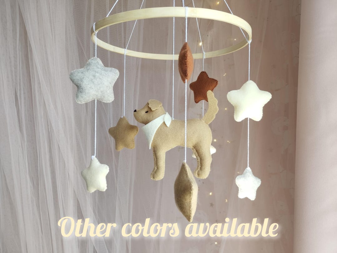 Golden Retriever Mobile, Labrador Mobile Nursery, Dog Baby Mobile, Dog ...
